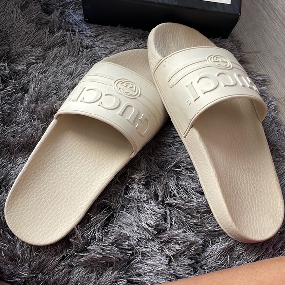 Gucci | Shoes | Copy Leather Gucci Pool Slides | Poshmark